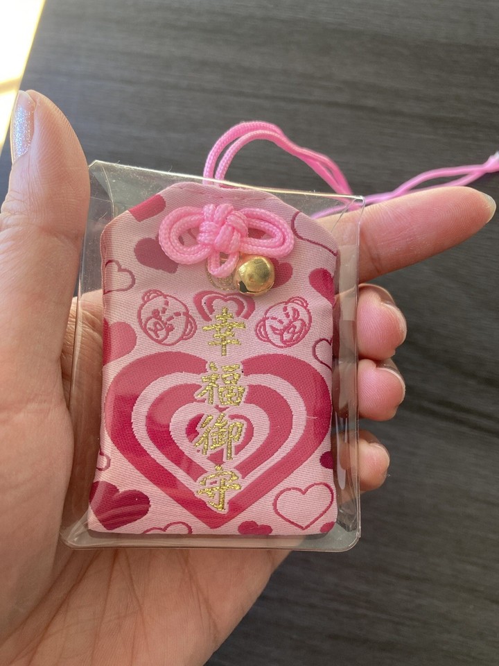 Omamori charm - Charm For Luck And Happiness - Pink - Heart | eBay