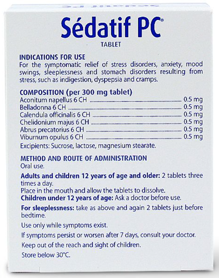 Boiron Sedatif PC Homeopathic supplement (90 tablets) - UK STOCK! | eBay UK