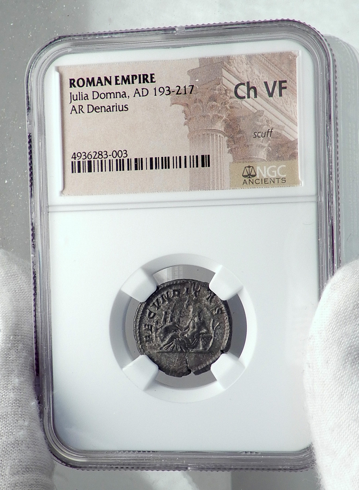 JULIA DOMNA Authentic Ancient Silver Roman Coin FOUR SEASONS TERRA NGC ...