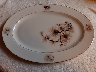 LENOX PORCELAIN PINE SERVING PLATTER MEDIUM 16" Christmas Pine cone | eBay