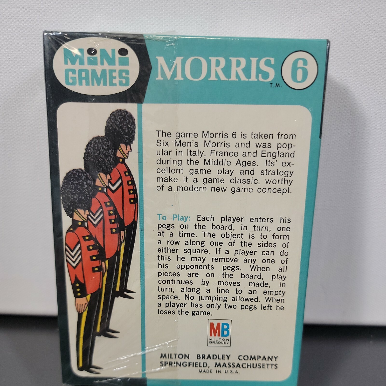 Vintage 1970 MB Milton Bradley Mini Board Game Six Men's Morris 6 RARE ...