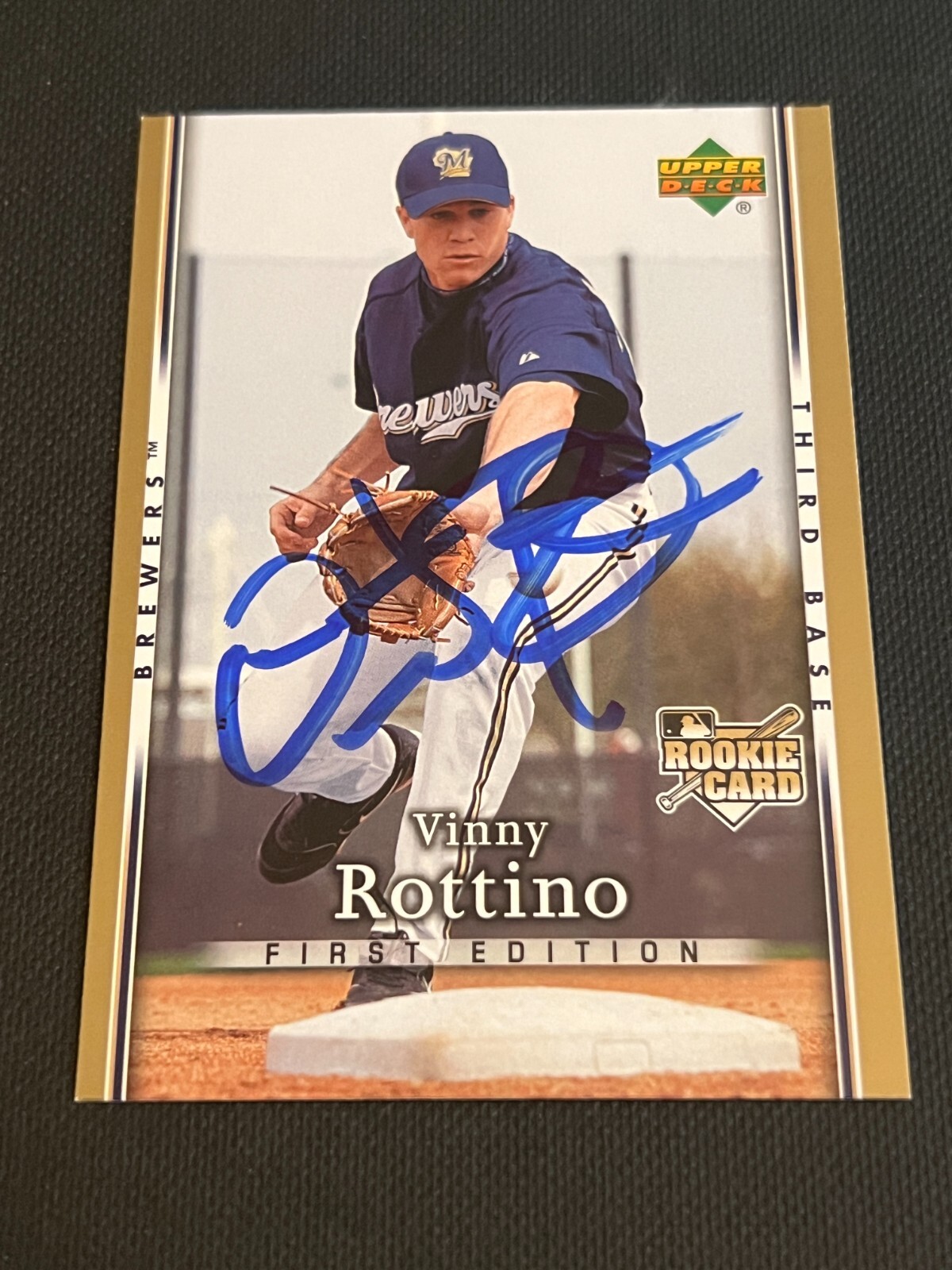 Vinny Rottino Signed 2007 Upper Deck First Edition UD Card RC Auto ...