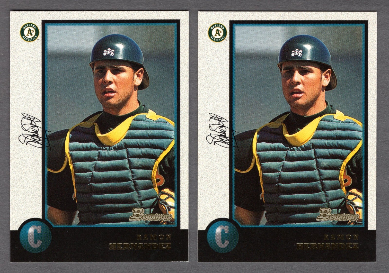 (2) 1998 BOWMAN RAMON HERNANDEZ CARD #155 LOT **NM-MT** OAKLAND ...