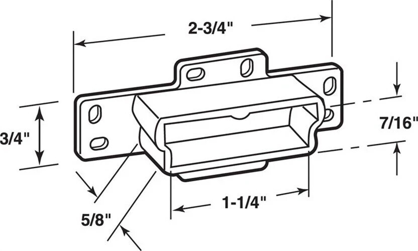 Prime-Line R 7133 1-1/4'' in. L Plastic Center Guide Drawer Track Back ...