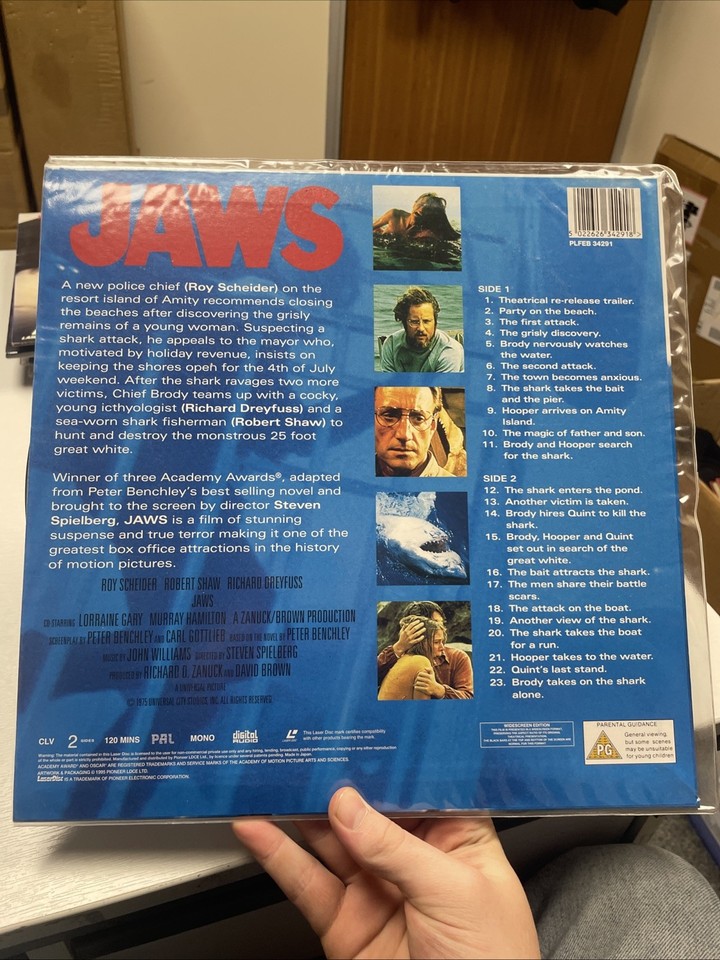 Laserdisc Video Movie Jaws 1 1975-1995 | eBay UK