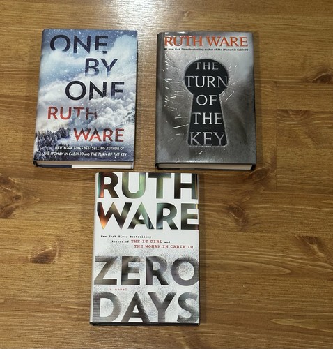 Ruth Ware bestselling 3 hardcover books One by One, Turn of the Key ...