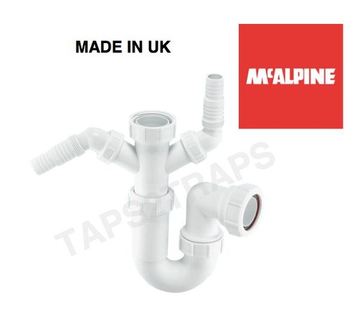 Mcalpine WM11 Sink Trap with Dishwasher & Washing Machine Connections ...