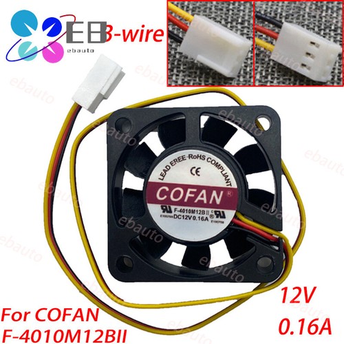 High Air Volume Cooling Fan For COFAN F-4010M12BII 12V 0.16A 40x40x10mm ...