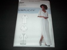 Simplicity 8657 Misses Caftan Uncut Sewing Pattern Size Xxs-xxl for ...