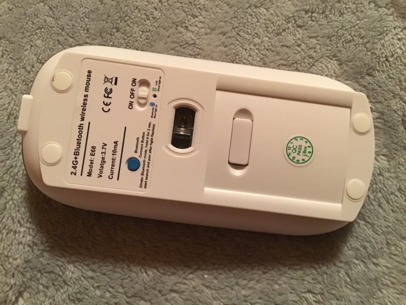 E68 Wireless Mouse Dual Mode USB Bluetooth Rechargeable Slim Optical ...