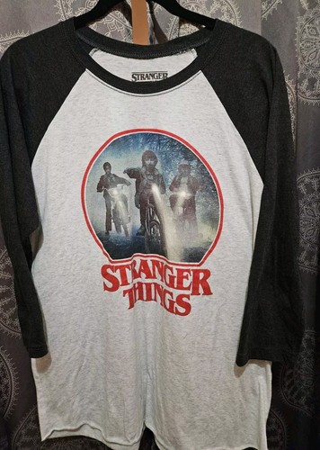 Stranger Things Jersey Sleeve T Shirt Size L Unisex Adults Graphic ...