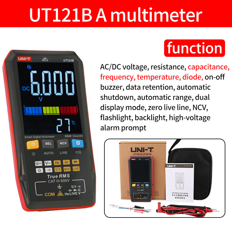 UNI-T Smart True RMS Multimeter Digital Volt meter Cap NCV Live Wire ...