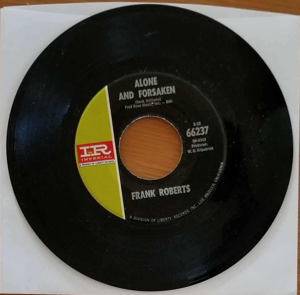 Frank Roberts "Long, Long Way To Georgia & Alone and Forsaken" 45 RPM 7 ...