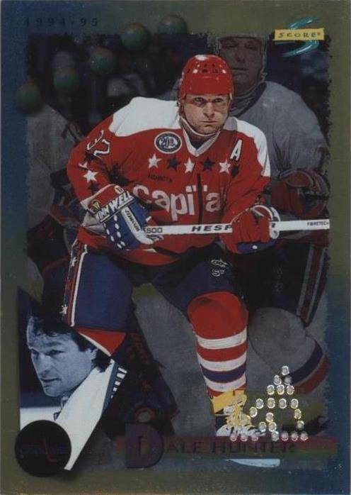 1994-95 Score - Dale Hunter #143 Gold Line Pinnacle Punched for sale ...
