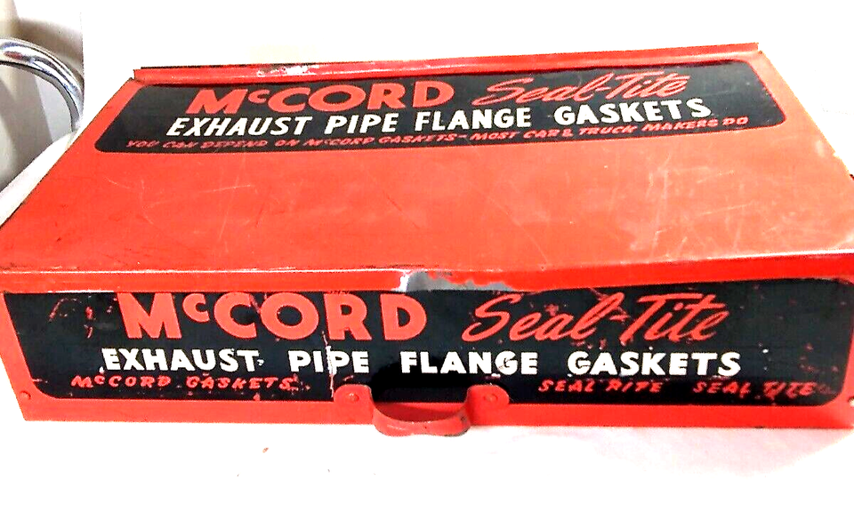 Vintage McCord Exhaust Gaskets Advertising Metal Box Sign | eBay