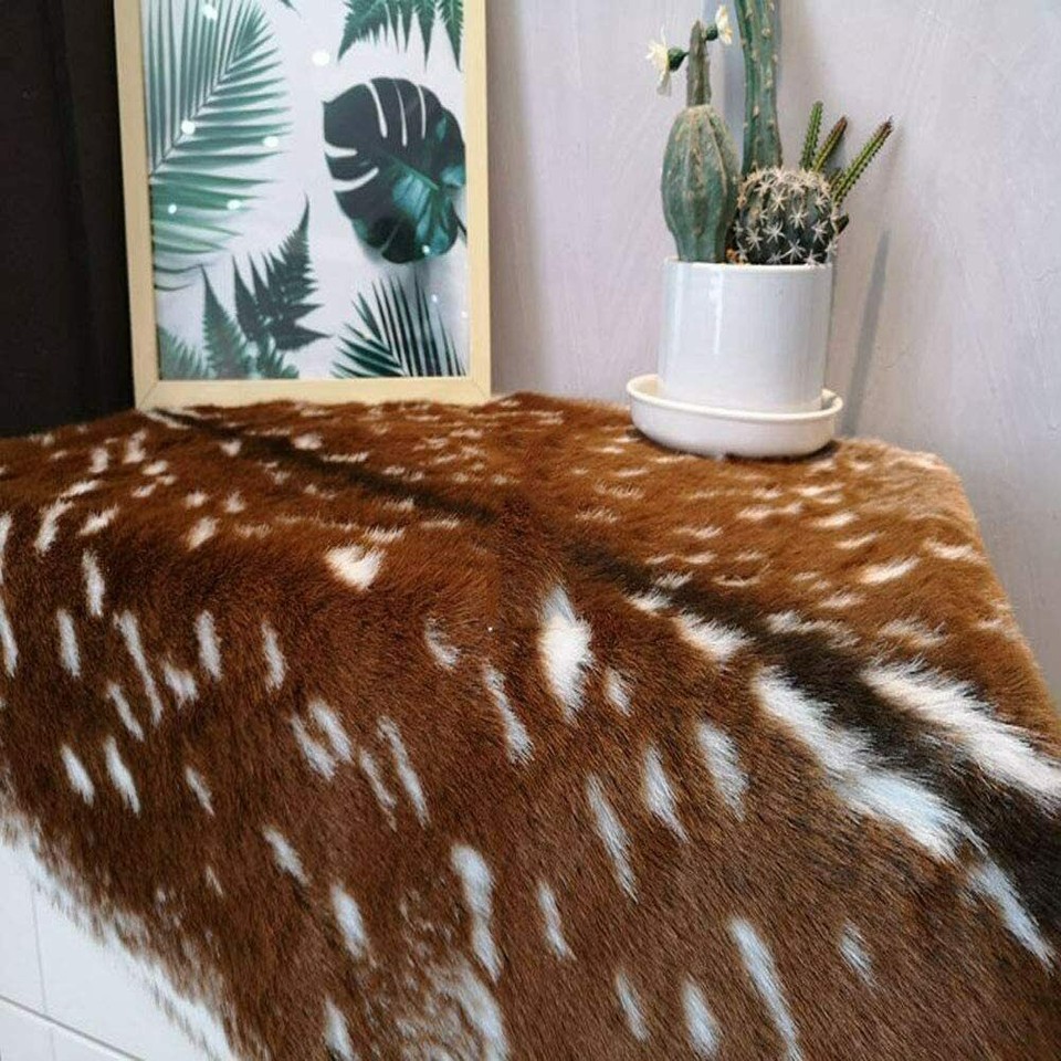 Animal Rug Deer Rug Faux Fur Cowhide Area Rug Animals Carpet for Home ...