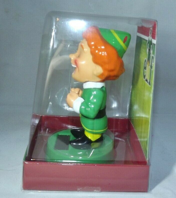 BUDDY THE ELF, WILL FERRELL, CHRISTMAS SOLAR BOBBLE HEAD DOLL BY RUZ ...