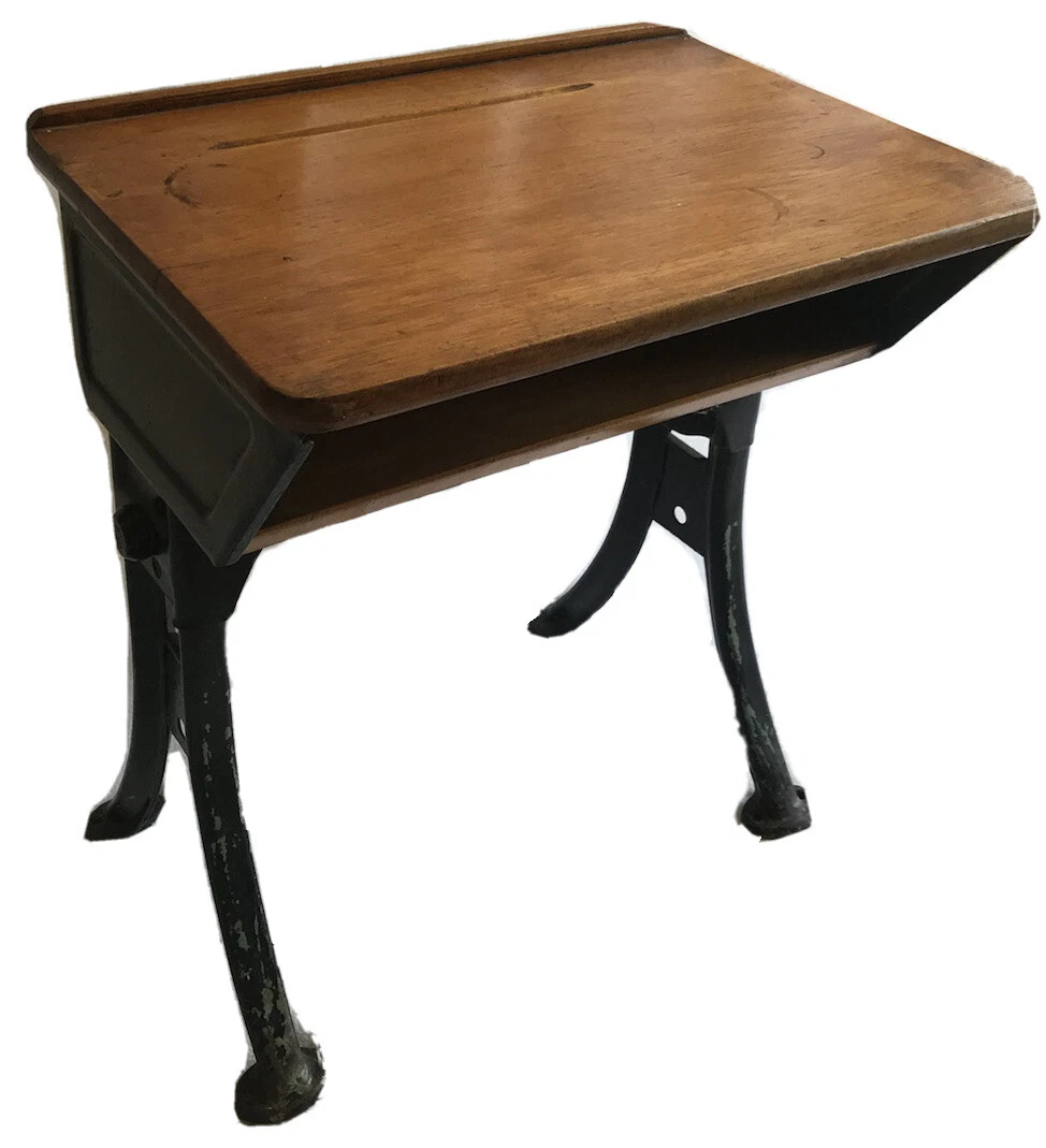 Vintage Metal School Desk