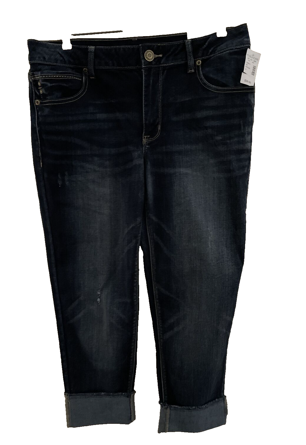 Maurices Boyfriend Crop Jeans Capris Size 10 Womens Denim Distressed ...