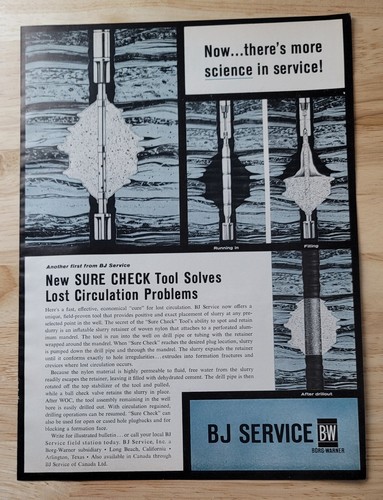 1963 BORG WARNER BJ SERVICE Tools Vintage Print Ad Petroleum Engineer ...