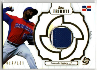 2013 Topps Tribute Baseball WBC Fernando Rodney PATCH DOMINICAN ...