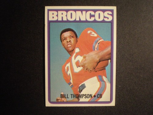 1972 Topps Football Broncos Bill Thompson Card # 24 | eBay