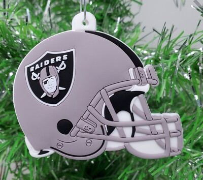 Las Vegas Raiders Team Themed Helmet Christmas Tree Ornament - 3" Tall ...