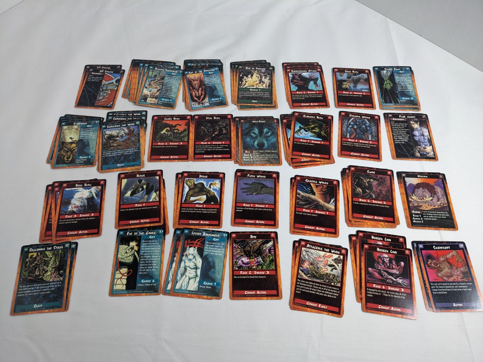RAGE CCG Unlimited Card Lot 92 Cards White Wolf 1995 VG | eBay