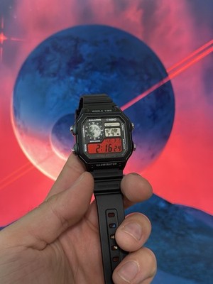 Casio Royale "Lunar Sky" Custom Casio Royale AE1200 LCD Digital World ...