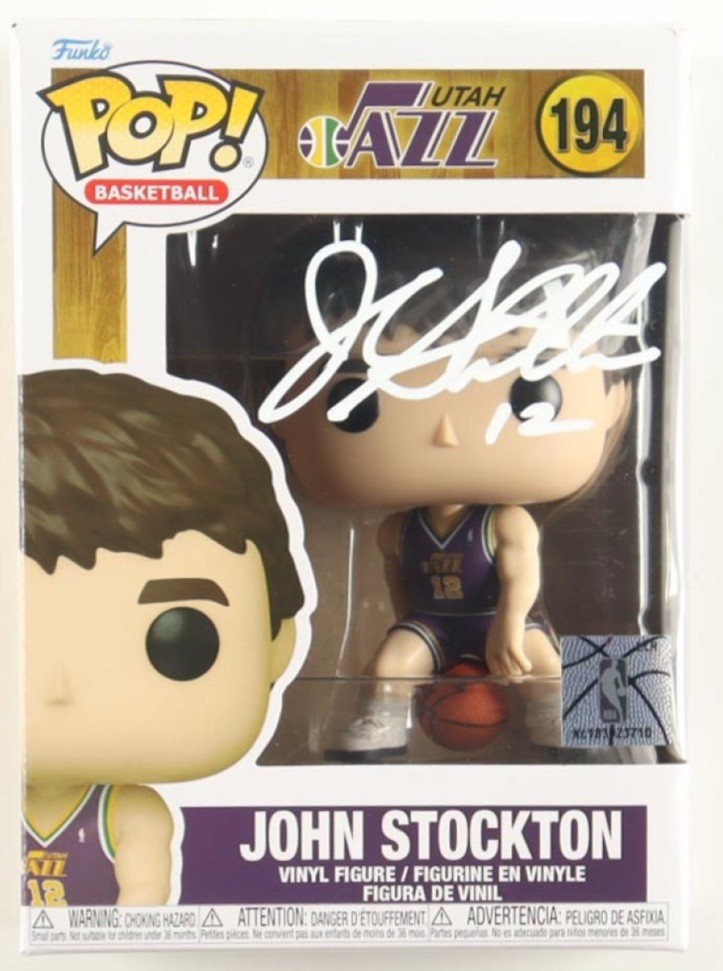 John Stockton Signed Utah Jazz Funko Pop #194 (Beckett)