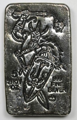Monarch Precious Metals 999 Silver 5 oz Hand Poured Viking Medieval ...