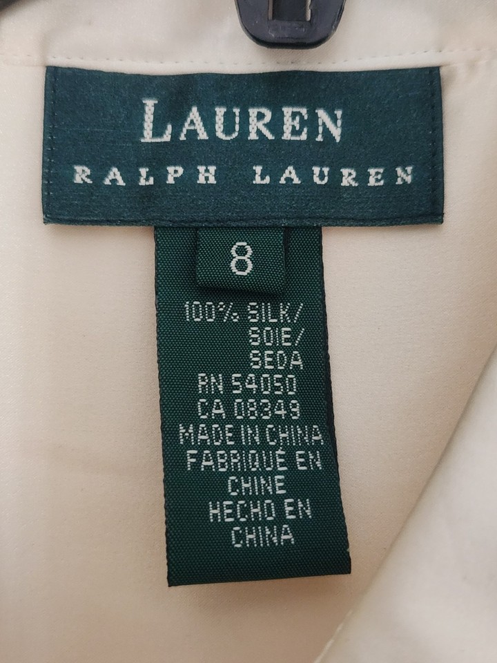 Ralph Lauren Silk Blouse Top Ivory NEW Size 8 Sleeveless | eBay