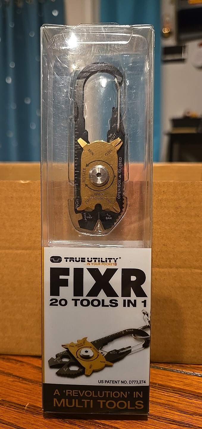 True Utility Fixr 20 Tools in 1 Compact Multi Tool with Leather Pouch ...