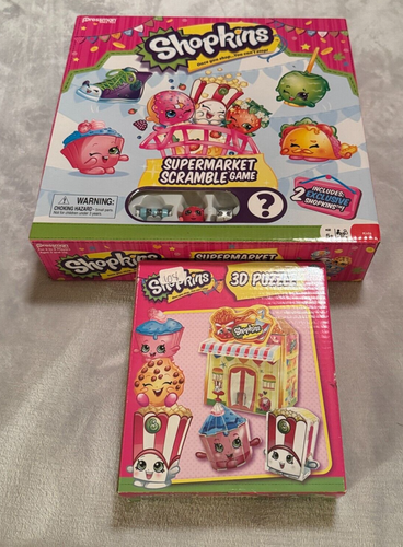 NEW Shopkins Supermarket Scramble Game & 3D puzzle | eBay