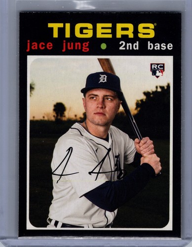 Jace Jung RC 2025 Topps Heritage Black Border Variation SP Detroit ...
