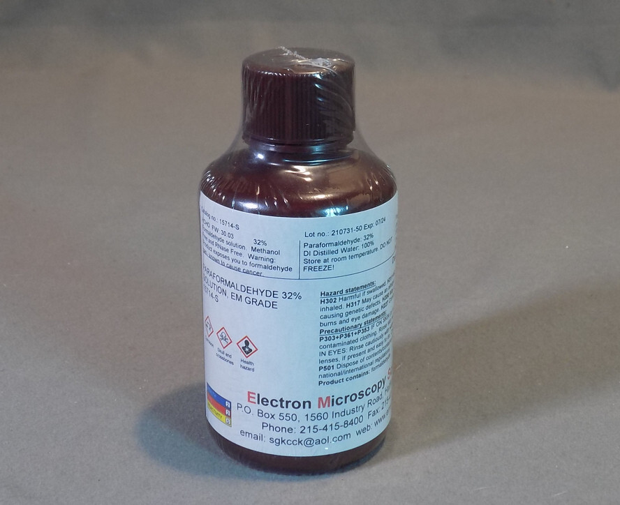 Paraformaldehyde EM-Grade 100ml 32% Solution Electron Microscopy Sci ...