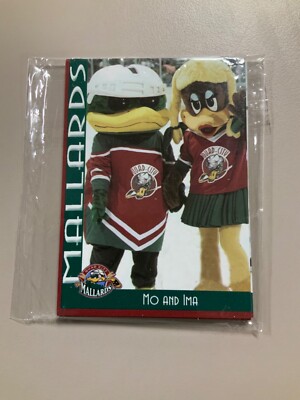 Quad City Mallards Mo and Ima Mallard Mascots Card in Team Pack. | eBay