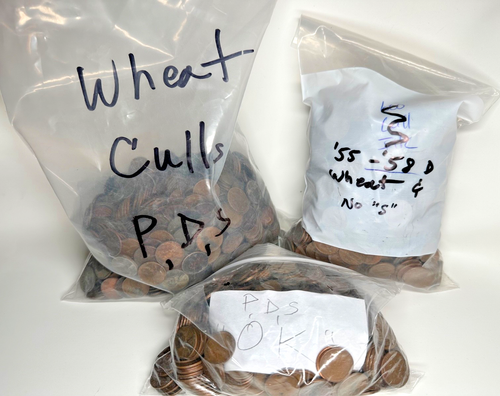 Lot 3,000 + Lincoln Wheat Cent !909 - 1958 PDS Old Penny Coins 21 lbs ...