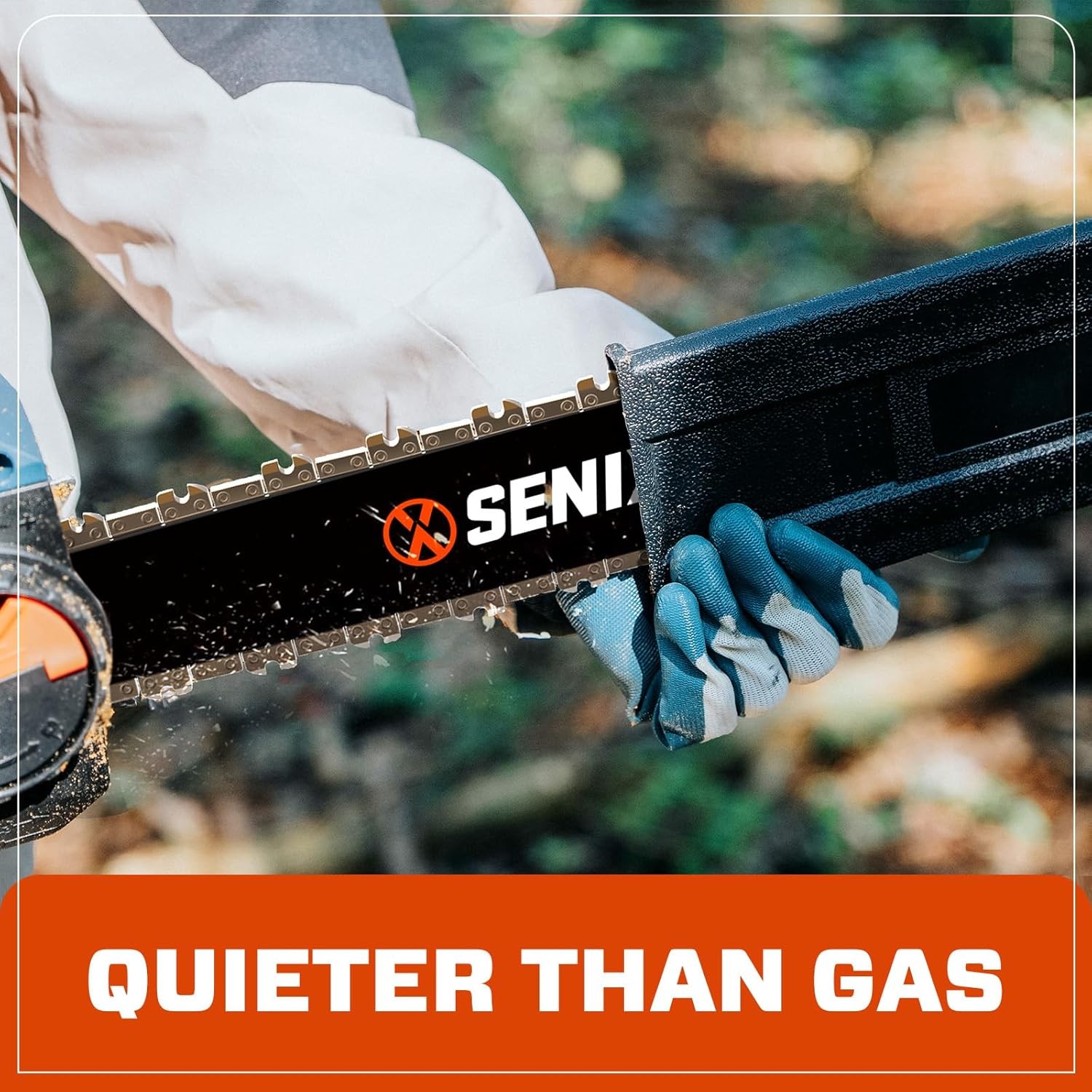 SENIX 40V 14" Electric Chainsaw, Cordless Battery Powered Chainsaw ...