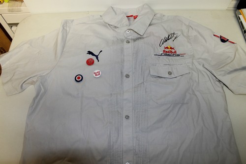 MARK WEBBER HAND SIGNED RED BULL F1 SHIRT UNFRAMED + PHOTO PROOF & C.O ...