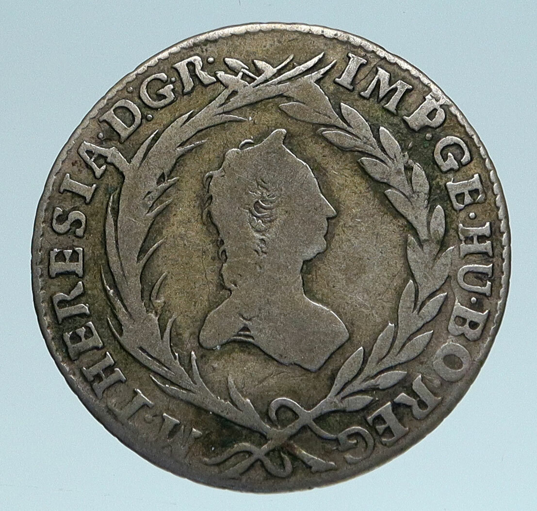1763 AUSTRIA w Queen Maria Theresa Genuine Antique Kreuzer Austrian ...