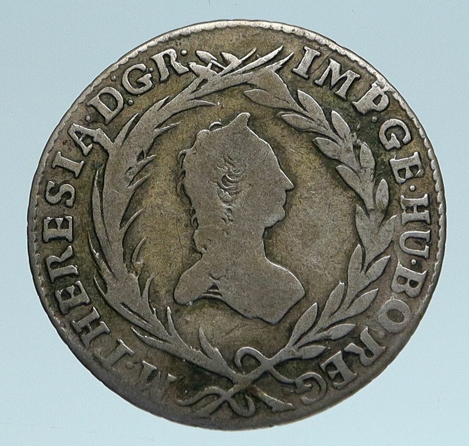 1763 AUSTRIA w Queen Maria Theresa Genuine Antique Kreuzer Austrian ...
