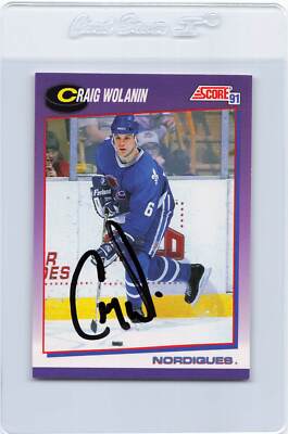 1991/92 Score #74 Craig Wolanin Nordiques Signed Auto *J6964 | eBay