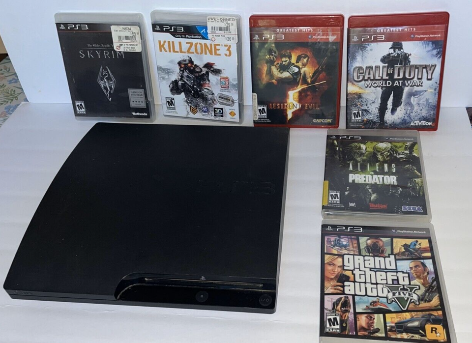 Sony PlayStation 3 PS3 Slim Console CECH-3001B & GAMES | eBay
