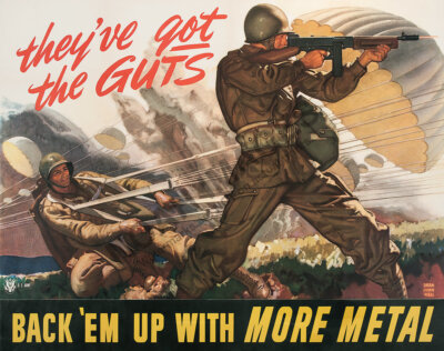They Got the GUTS Back em Up with More Metal vintage WW army poster ...