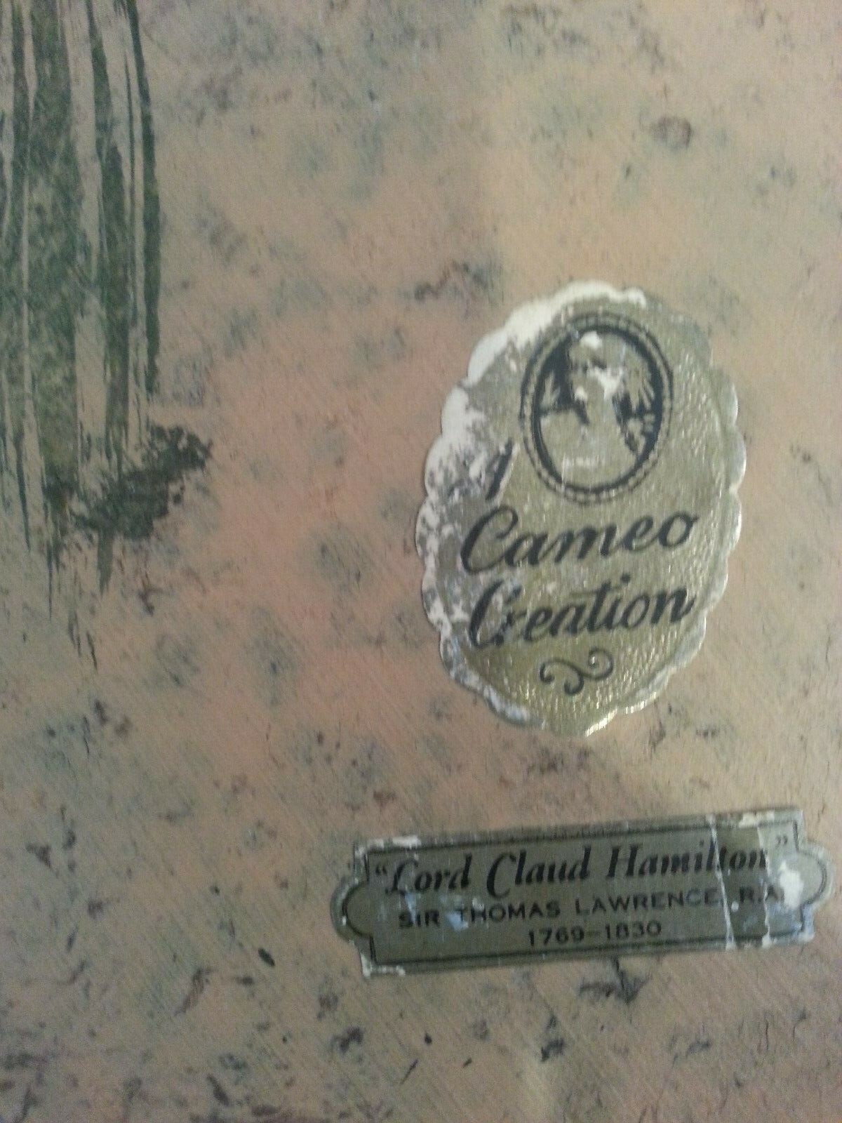 VINTAGE CAMEO CREATION VICTORIAN~PORTRAIT~LORD CLAUD HAMILTON | eBay