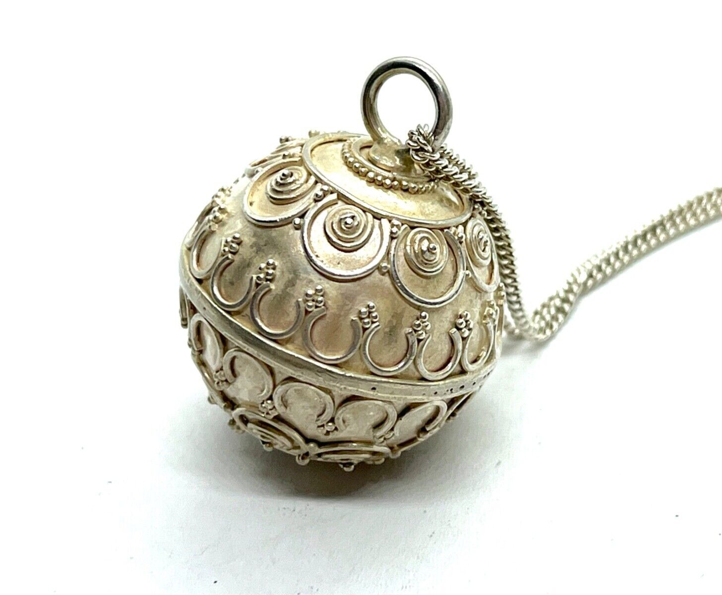 Large Heavy Bali Sterling Silver Harmony Chime Ball P… - Gem