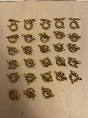 28 Sets Clasps Toggles Gold Tone Rope Bracelet Necklace Closures | eBay