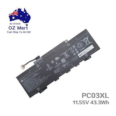 Genuine PC03XL Battery HP HSTNN-OB1W TPN-DB0E PC03043XL 11.55V 43.3Wh ...