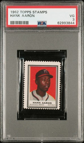 1962 Topps Stamps Baseball Hank Aaron PSA 3 | eBay